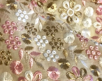 Embellished fabric | Etsy