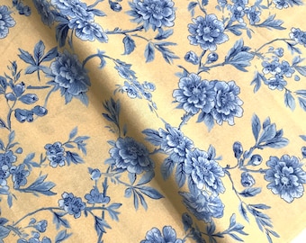 Yellow floral fabric | Etsy