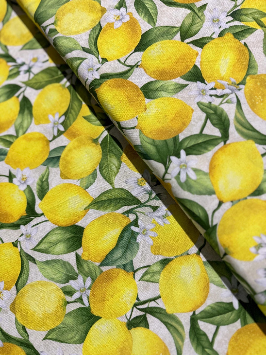 Lemon Bouquet Cotton Fabric: Timeless Treasures Print - Etsy