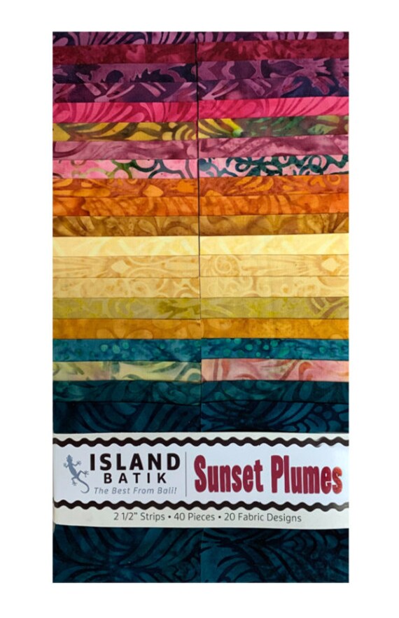 Island Batik Sunset Plumes Batiks Strip Pack/Jelly Roll | Etsy