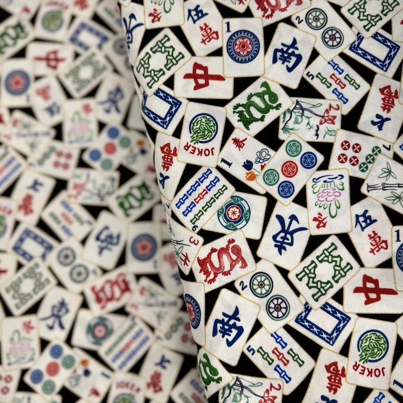 Mahjong Fabric by the Yard - Etsy