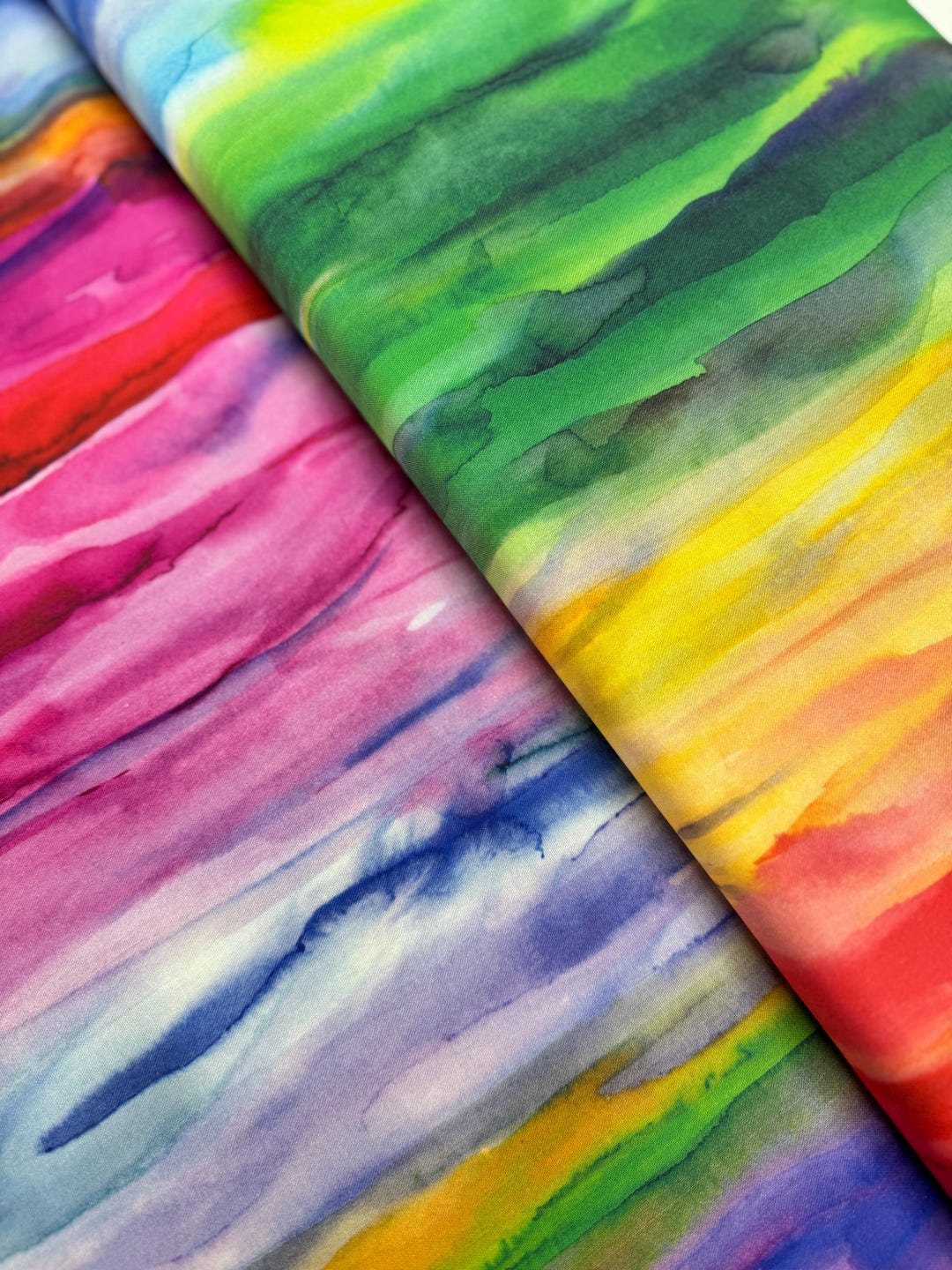 Gradients 2 - Watercolor Rainbow Multi Fabric - Digital Print - Cotton ...
