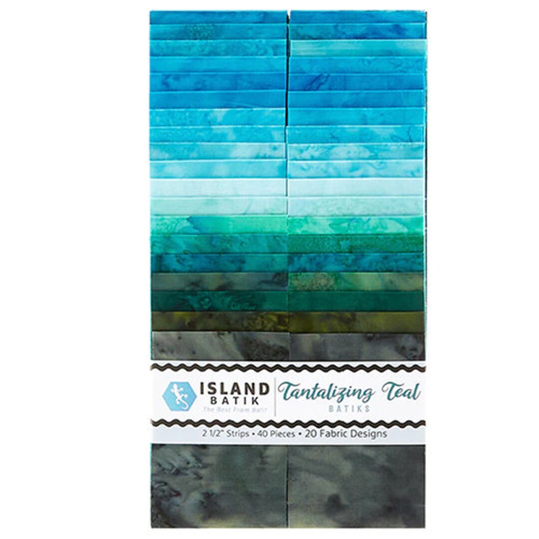 Tantalizing Teal Batik Strip Pack/jelly Roll 40, 2.5 X 42 Precut Fabric ...