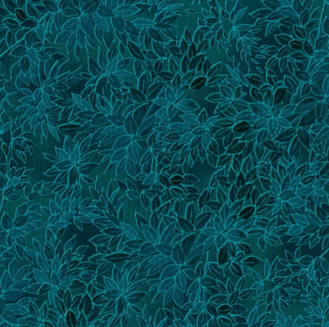 RJR Fabrics Miyako Teal Fabric by Jinny Beyer Cotton Fabric - Etsy