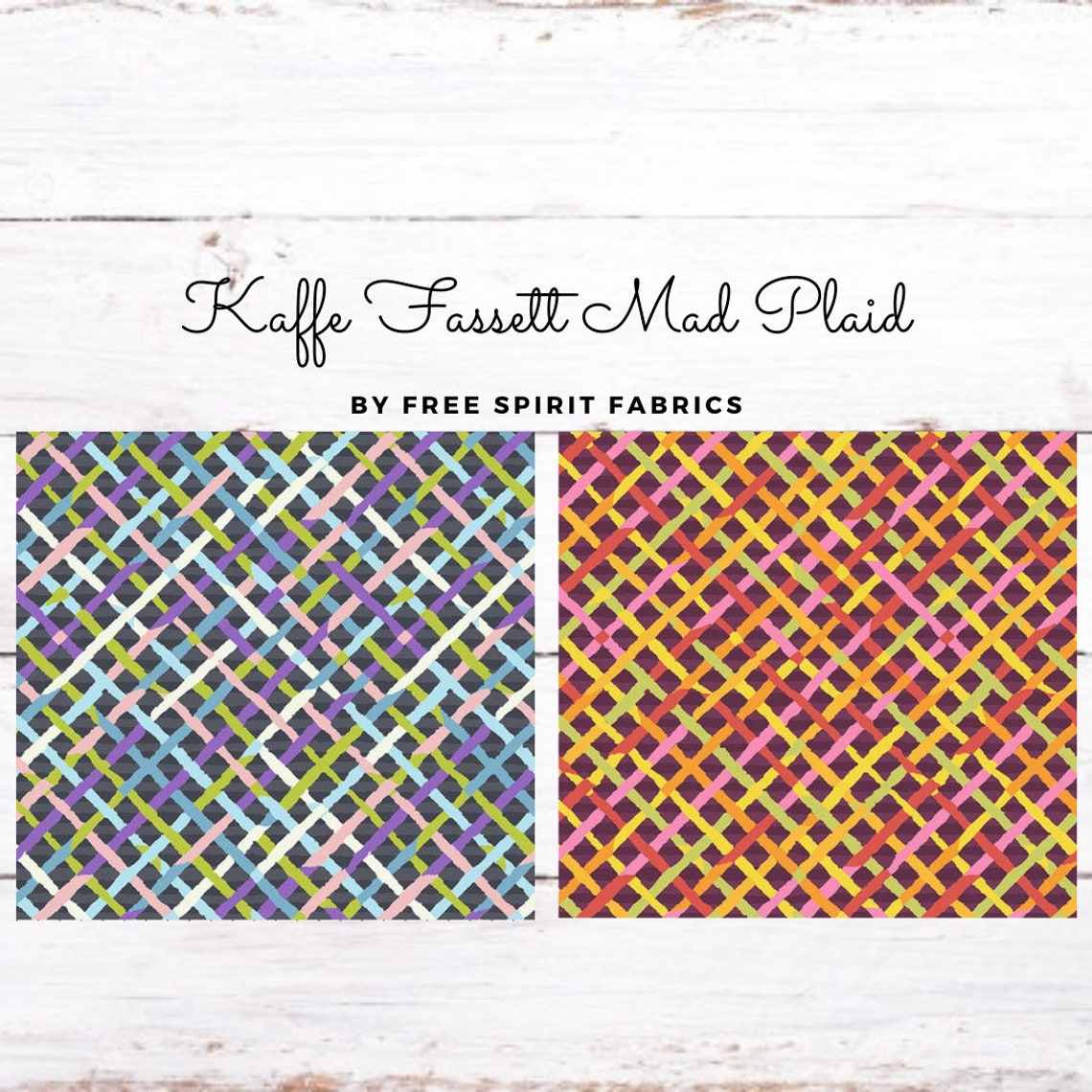 Free Spirit Kaffe Fassett Mad Plaid Cotton Fabrics by | Etsy