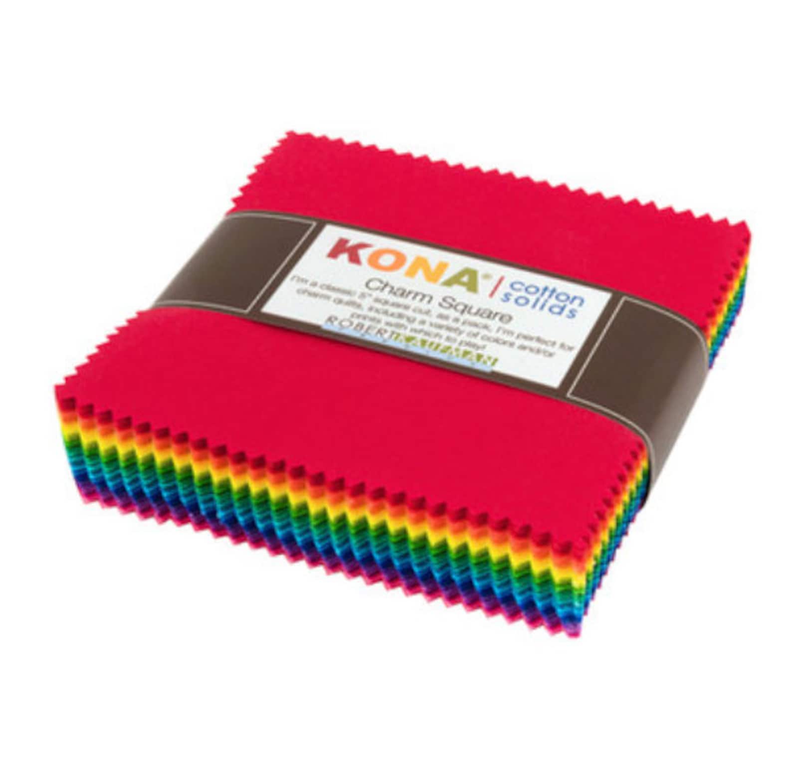 Kona Cotton Bright Colorstory Charm Pack - 85 Pieces, 5" X 5" Precut ...