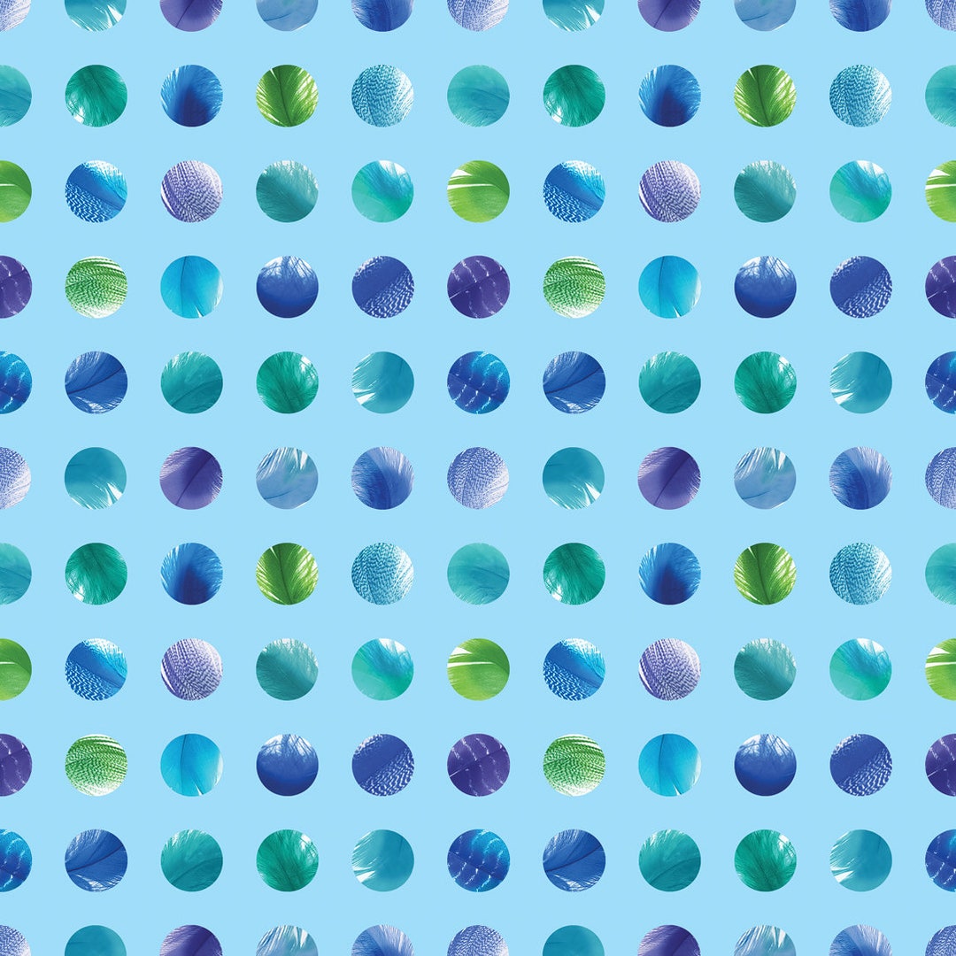 Gradients 2 Splash - Dots Blue - Digital Print - Cotton Fabric - Etsy