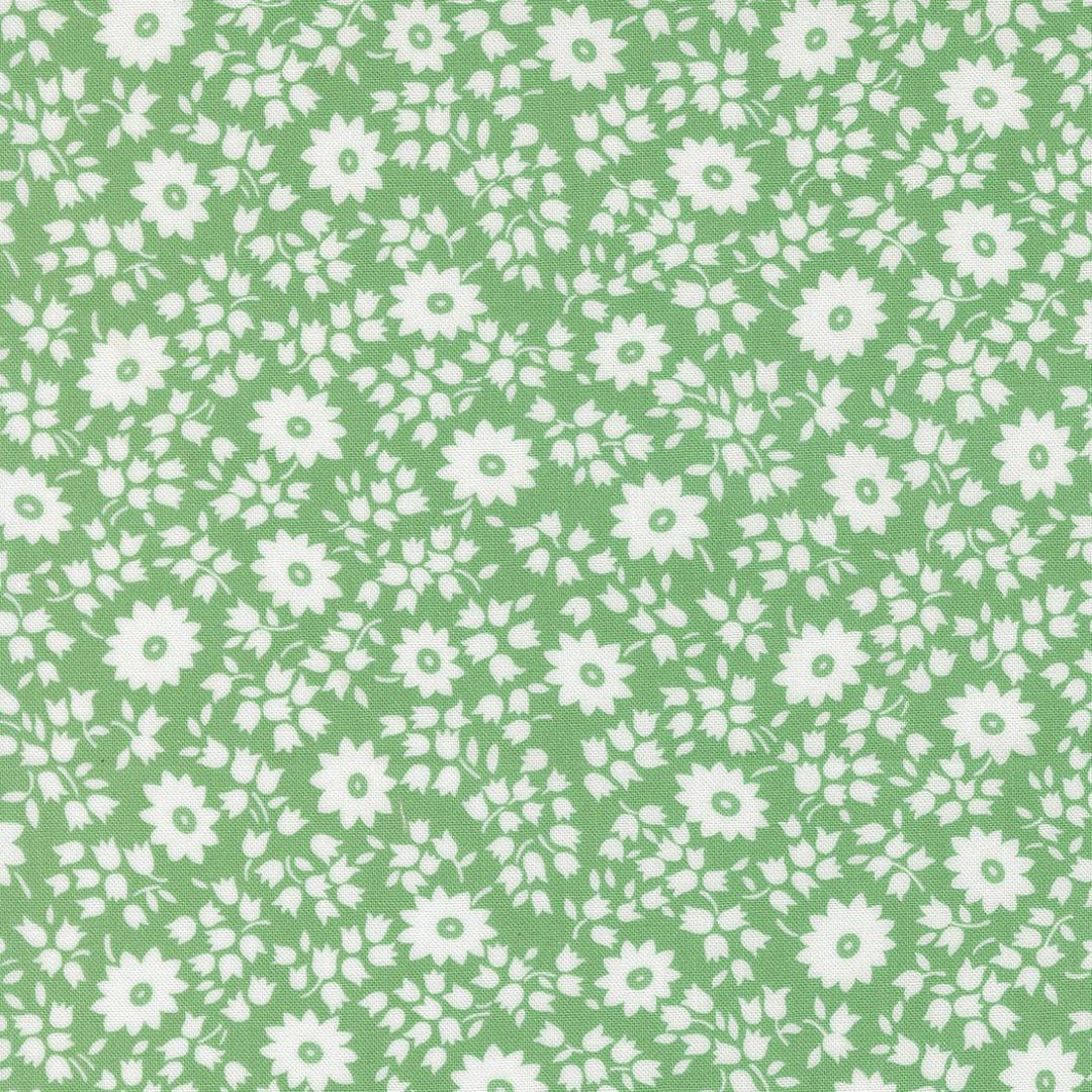 30s Playtime 2025 - Perky Posies Aloe Fabric by Linzee Mccray for Moda ...
