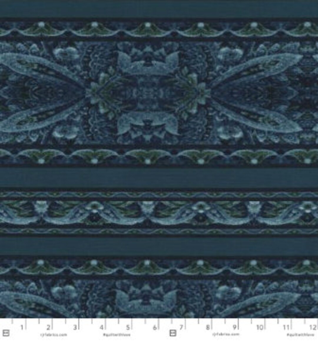 Border Basics - Chelsea Border Jade Fabric by Jinny Beyer - Cotton ...