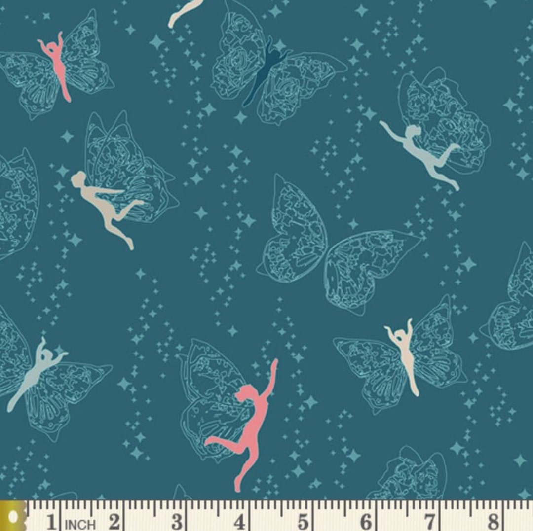 Flower Child - Prairie Fairies Night Fabric by Maureen Cracknell ...