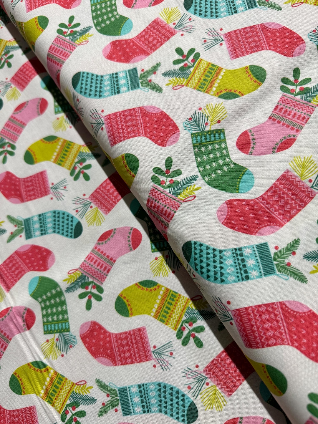 Snugly Sweaters - Stocking Stuffers White Fabric by Maude Asbury ...