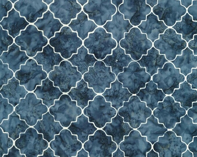 Tonga Boathouse - Moroccan Tile Batik Fabric by Daniela Stout - Cotton ...