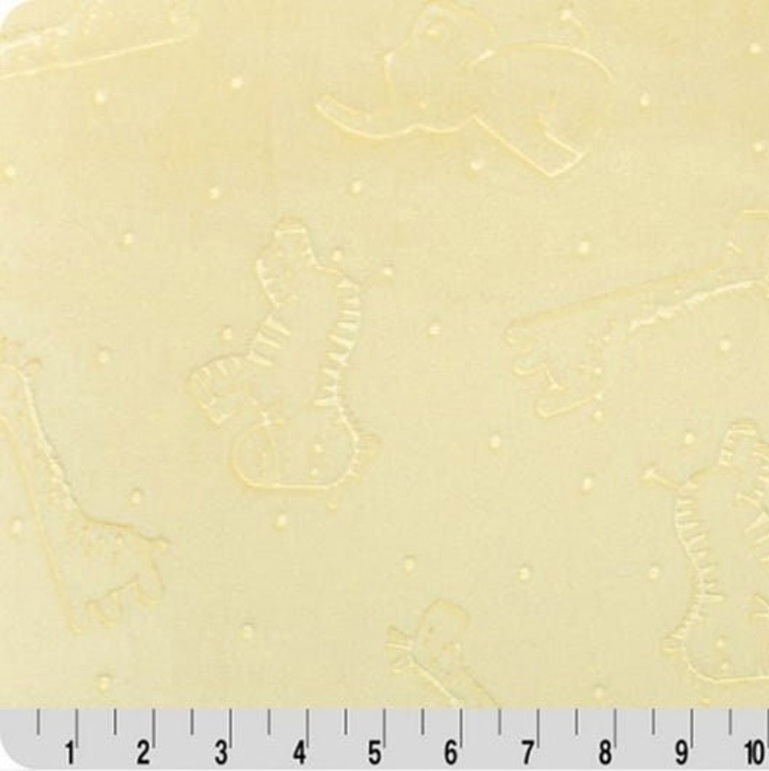Safari Cuddle Fabric: Embossed Double Sided Minky, Banana Yellow - Etsy