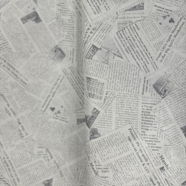 Newspaper Fabric - Etsy