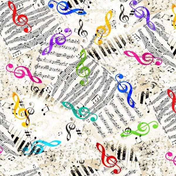 Music Note Fabric - Etsy