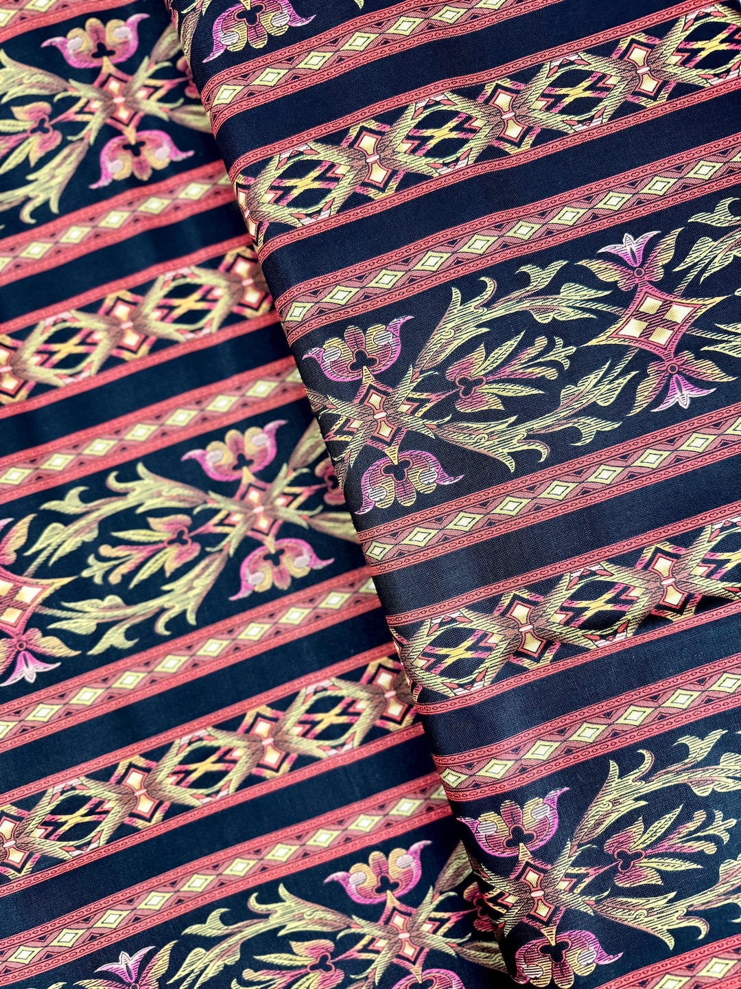 Floral Fantasy - Border Peony Fabric by Jinny Beyer - Cotton Fabric - Etsy