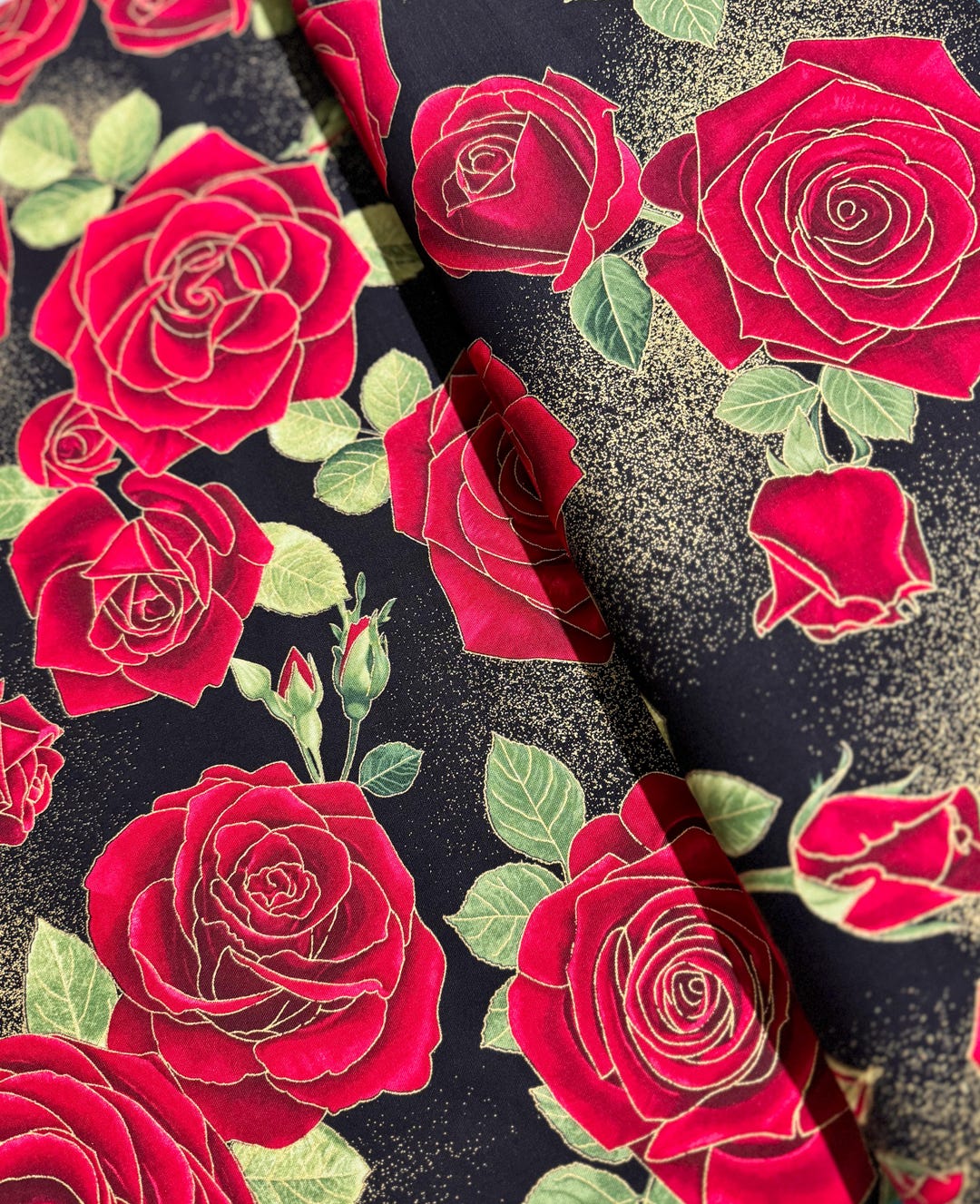 Gilded Rose - Gilded Red Metallic Roses Large by Chong-a Hwang ...