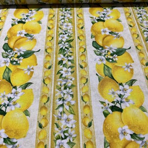 Lemon Bouquet - Lemon Bouquet 11 Inch Border Stripe Fabric - Digital ...