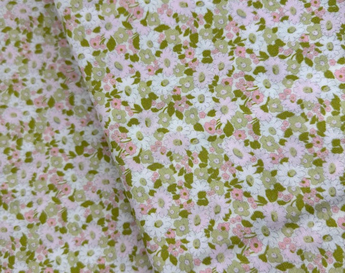 Grace - Pastel Small Florals Willow Light Green Fabric by Brenda Riddle ...