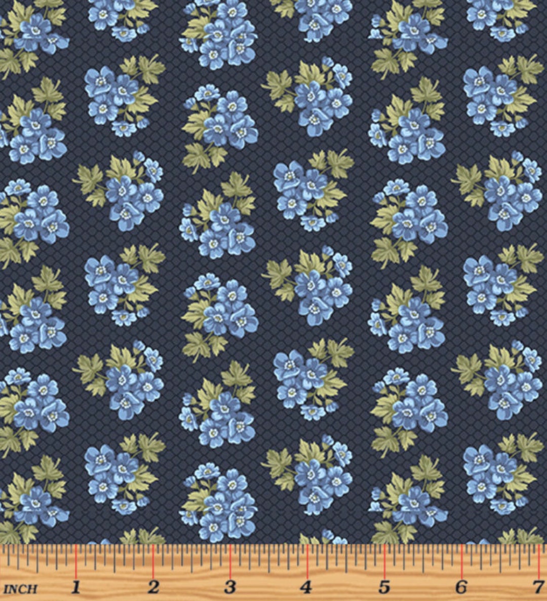 Gabrielle - Ashley Navy Fabric by Dover Hill - Cotton Fabric - Etsy