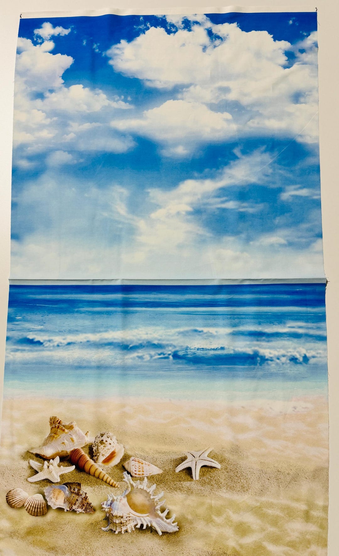 23" Panel - Beach Comber - Beachcomber Panel With Shells - Sold by the ...