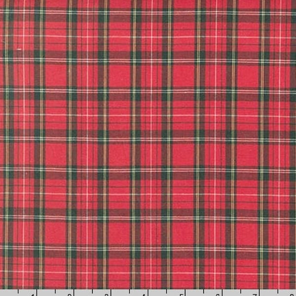 Red Plaid Fabric - Etsy