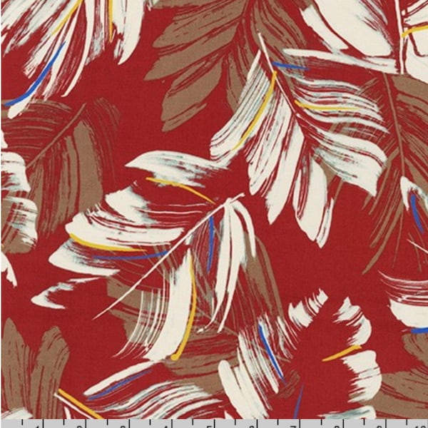 Red Tropical Fabric - Etsy