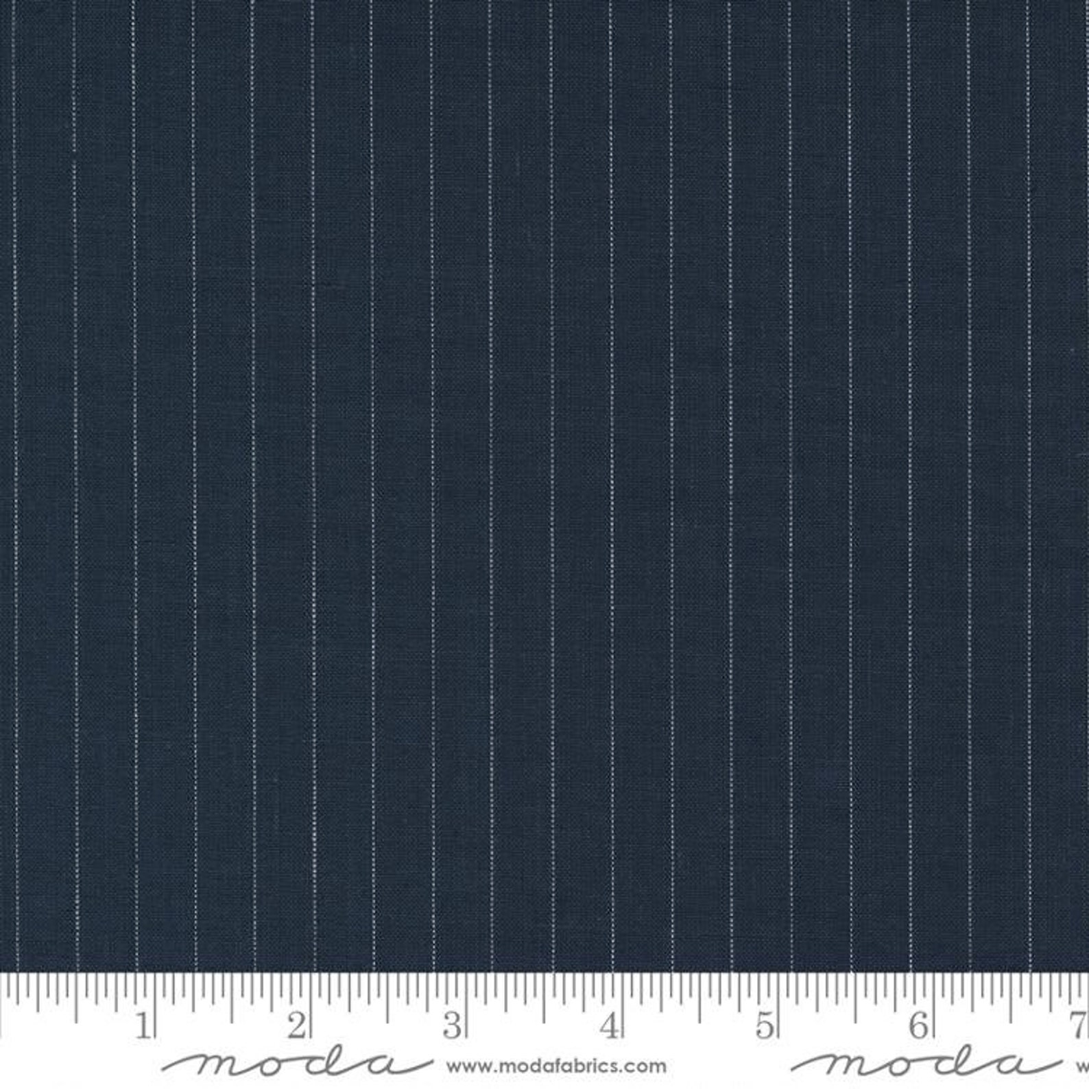Vista Wovens Indigo - Stripe Fabric by Jenelle Kent - Woven Cotton ...