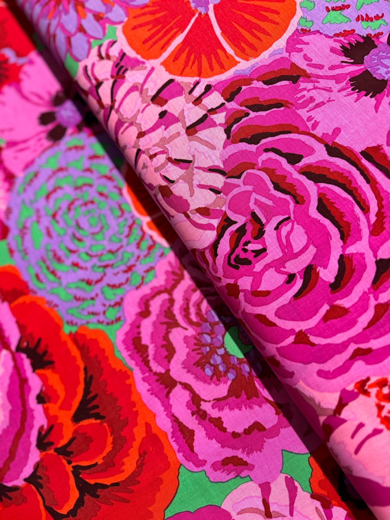 Kaffe Fassett Collective - Bekah Magenta Fabric by Philip Jacobs ...