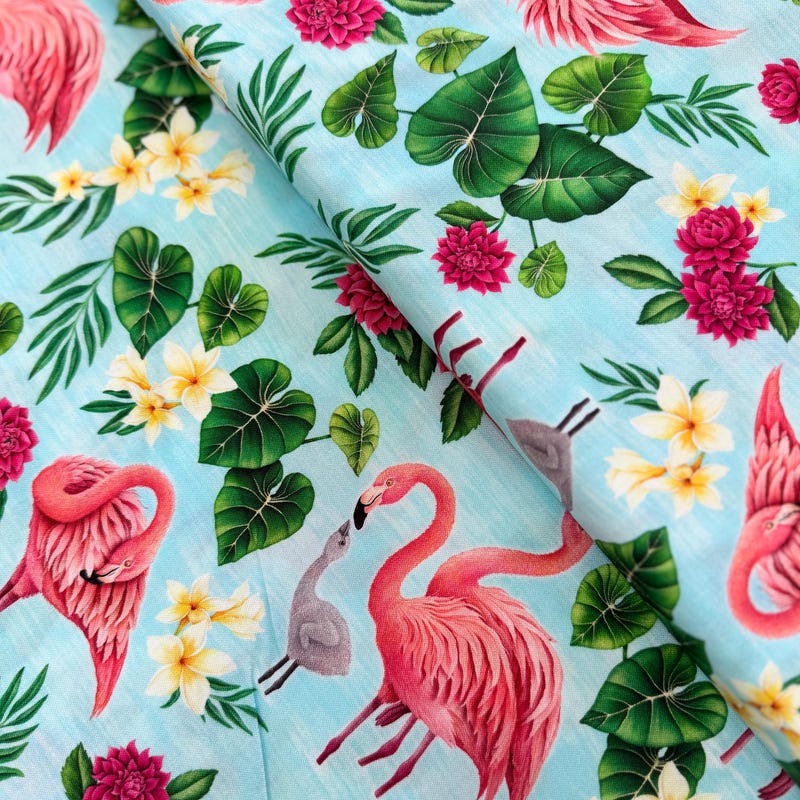 Flamingo Fabric - Etsy
