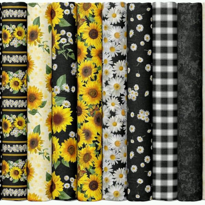 Sunflower Fabric - Etsy