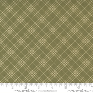 Iris Ivy Olive - Garden Plots Checks and Plaids Fabric by Jan Patek ...