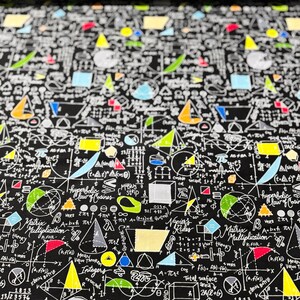 Math & Science - Mathematics Fabric by Gail Cadden - Cotton Fabric - Etsy