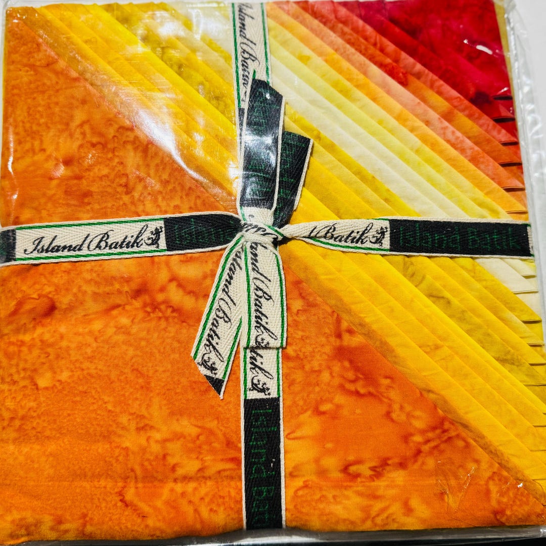 Opulent Orange Batik Stack Pack/layer Cake - 42, 10" X 10" Precut ...