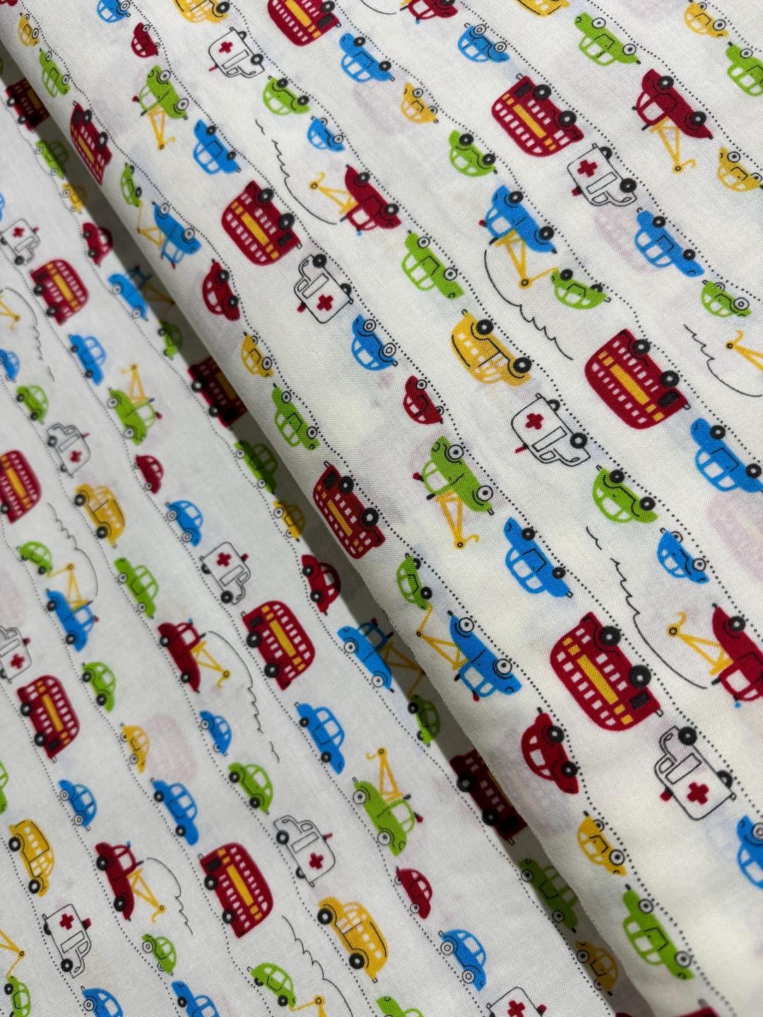 Handworks Home - Vehicles Multi Fabric - Cotton Fabric - Etsy