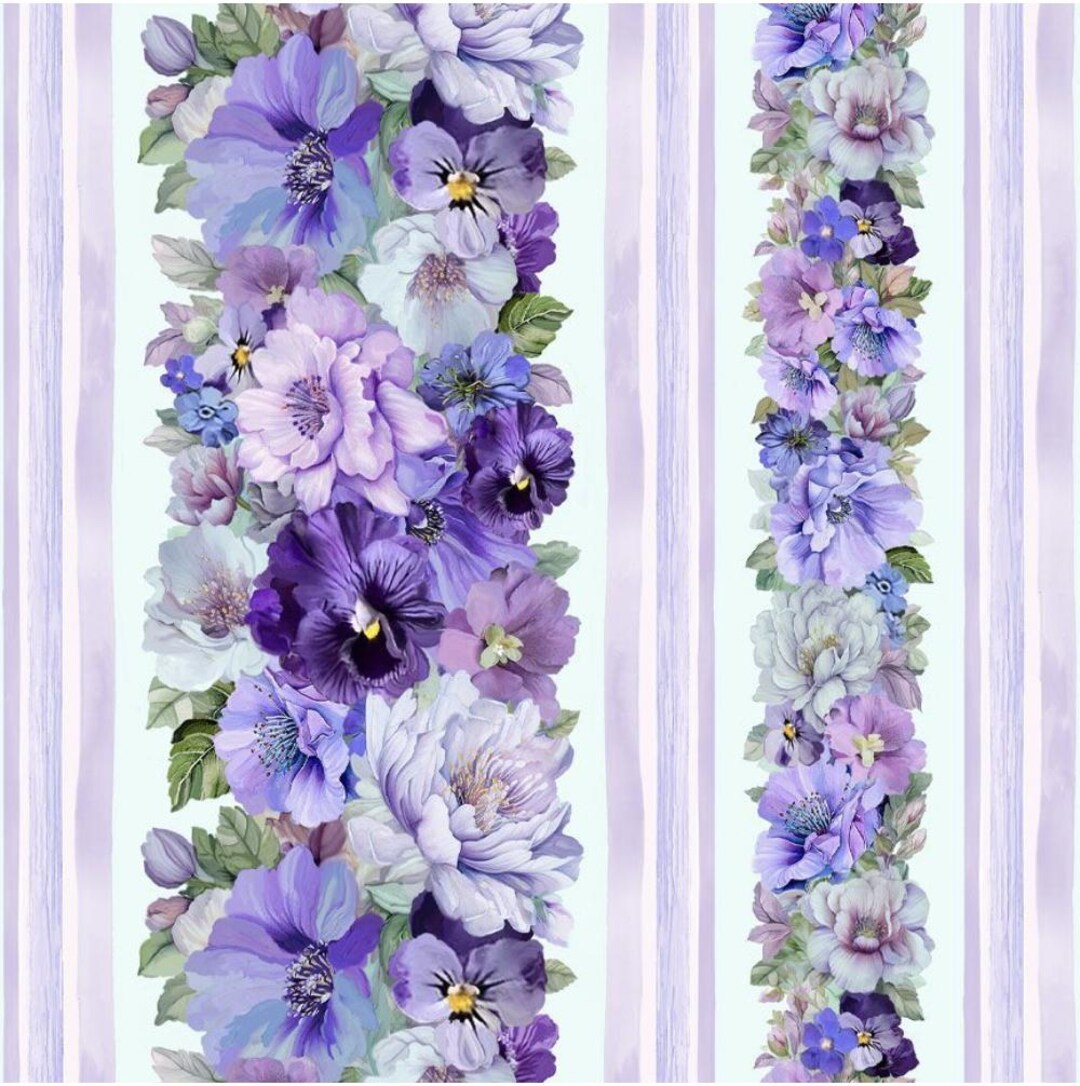Garden Delight – 11" Stripe Fabric by Timeless Treasures – FLEUR-CD3501 ...