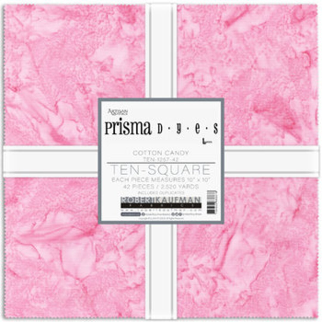 Artisan Batiks Prisma Dyes Cotton Candy Ten Squares/layer Cake - 42, 10 ...