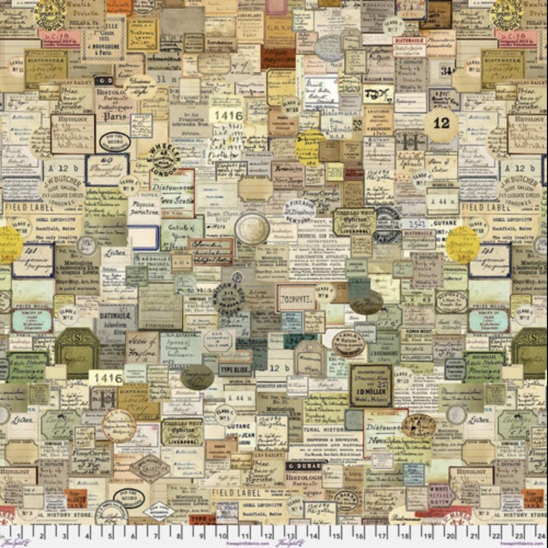 Tim Holtz Eclectic Elements - Laboratory Curator Multi Canvas Fabric - Etsy