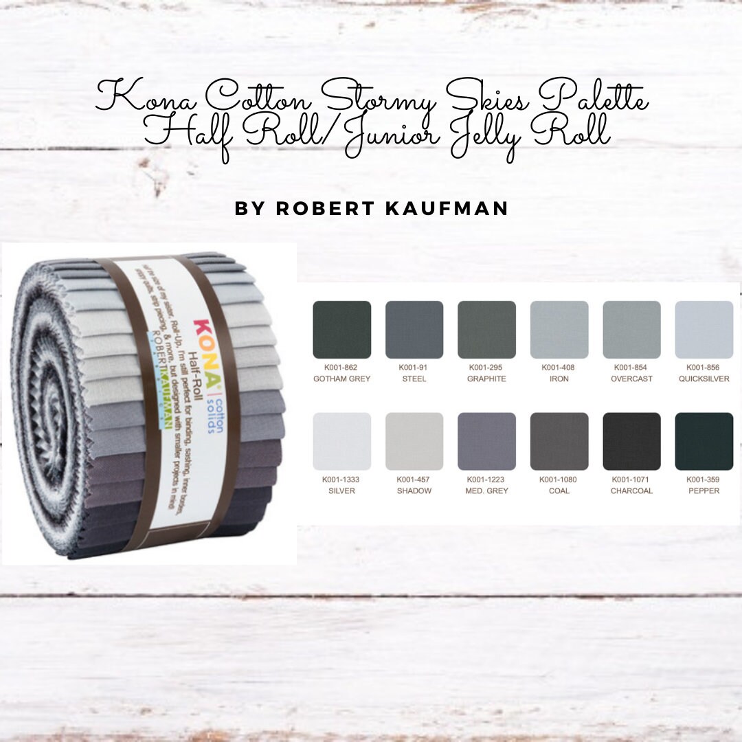 Kona Cotton Half Rolls/junior Jelly Rolls - 24, 2.5" X 42" Precut ...