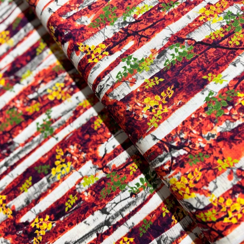 Birch Tree Fabric - Etsy