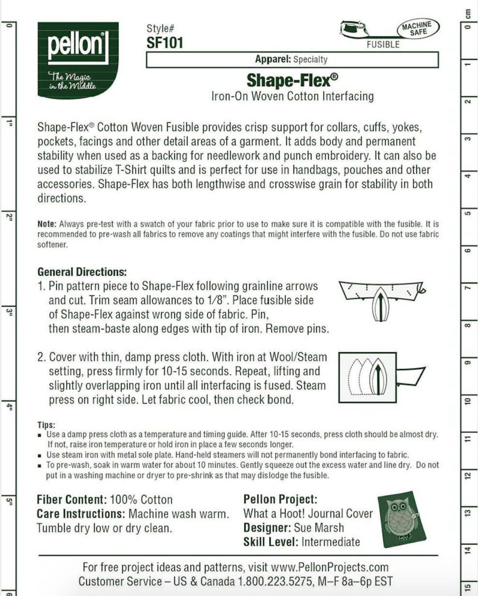 Shape Flex Fusible Woven Black Pellon 20" Width - SF101 - *sold by the ...