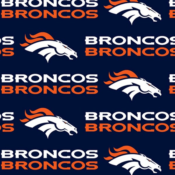 Denver Broncos Fabric - Etsy
