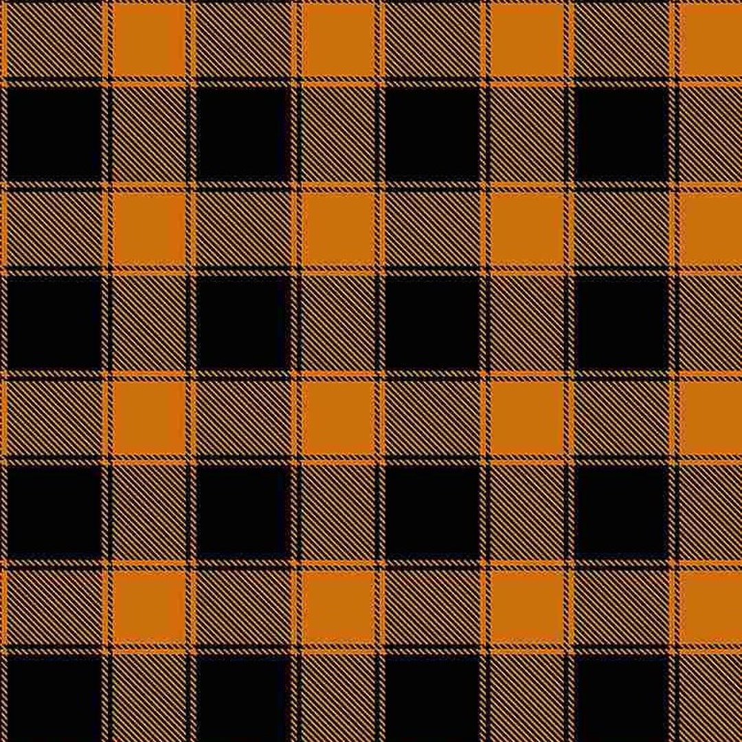 Buffalo Check - Pumpkin - Digital Print - Cotton Fabric - Etsy