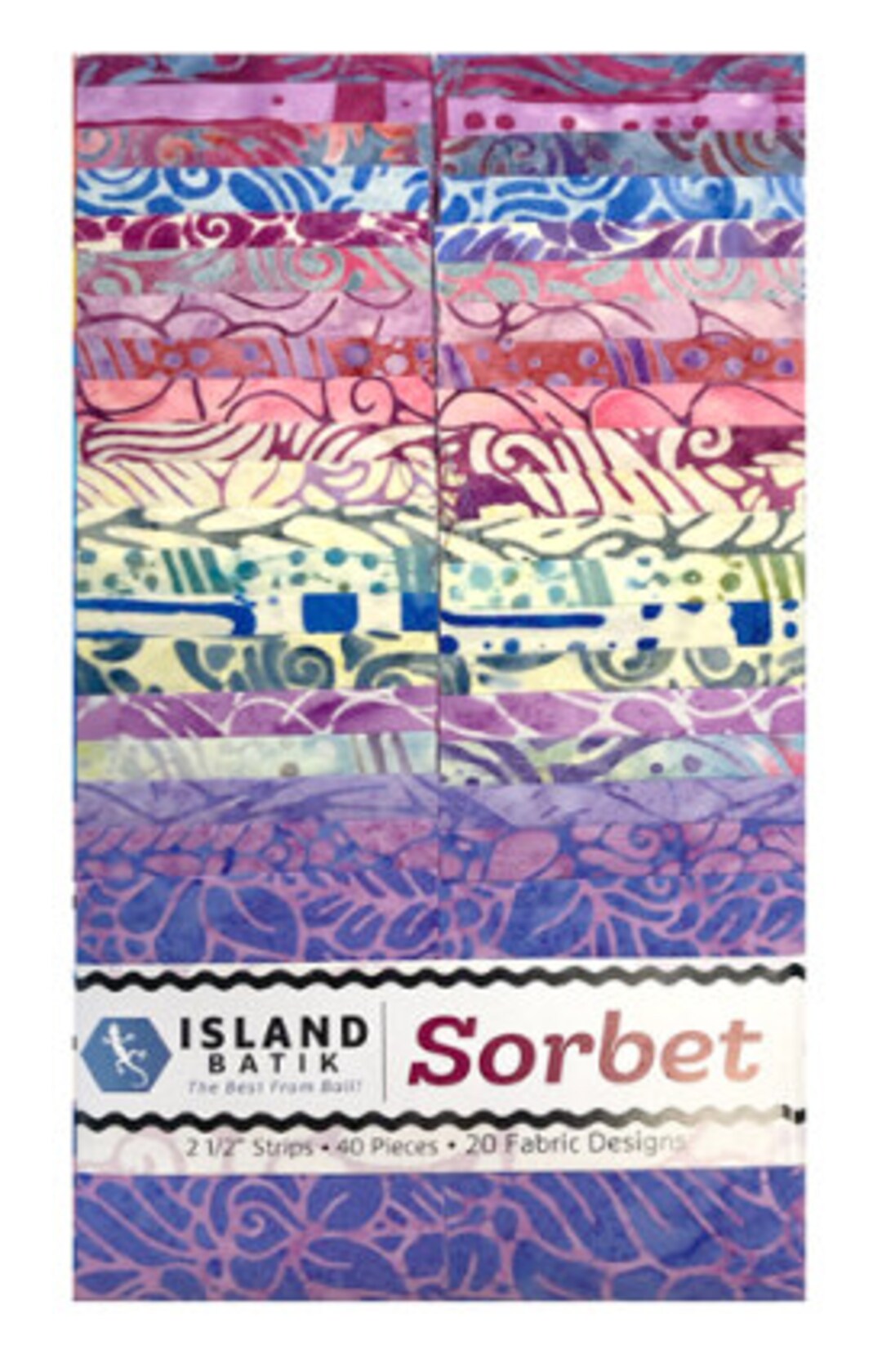 Sorbet Batik Strip Pack/jelly Roll - 40, 2.5" X 42" Precut Fabric ...