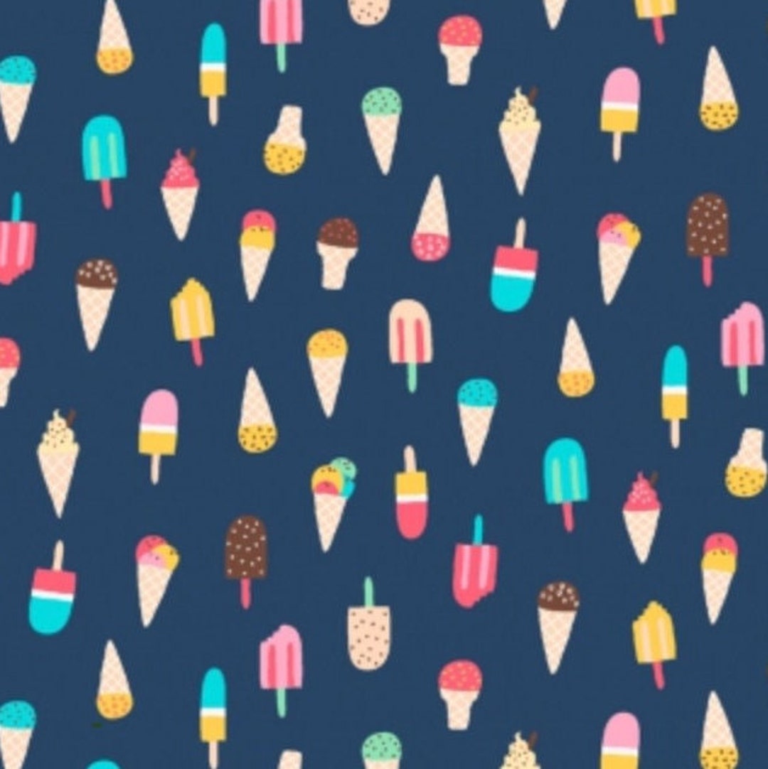 Dear Stella Ice Cream Regatta Cotton Fabric - Etsy