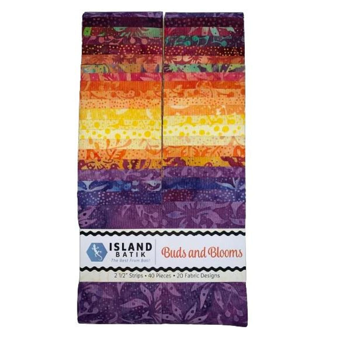 Buds and Blooms Batik Strip Pack/jelly Roll - 40, 2.5" X 42" Precut ...