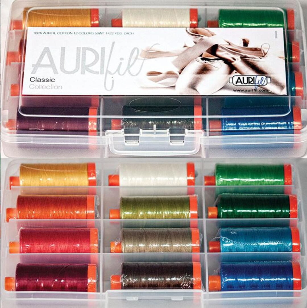 Aurifil - the Classic Collection - 12 Large Spools of 50wt, 100% ...
