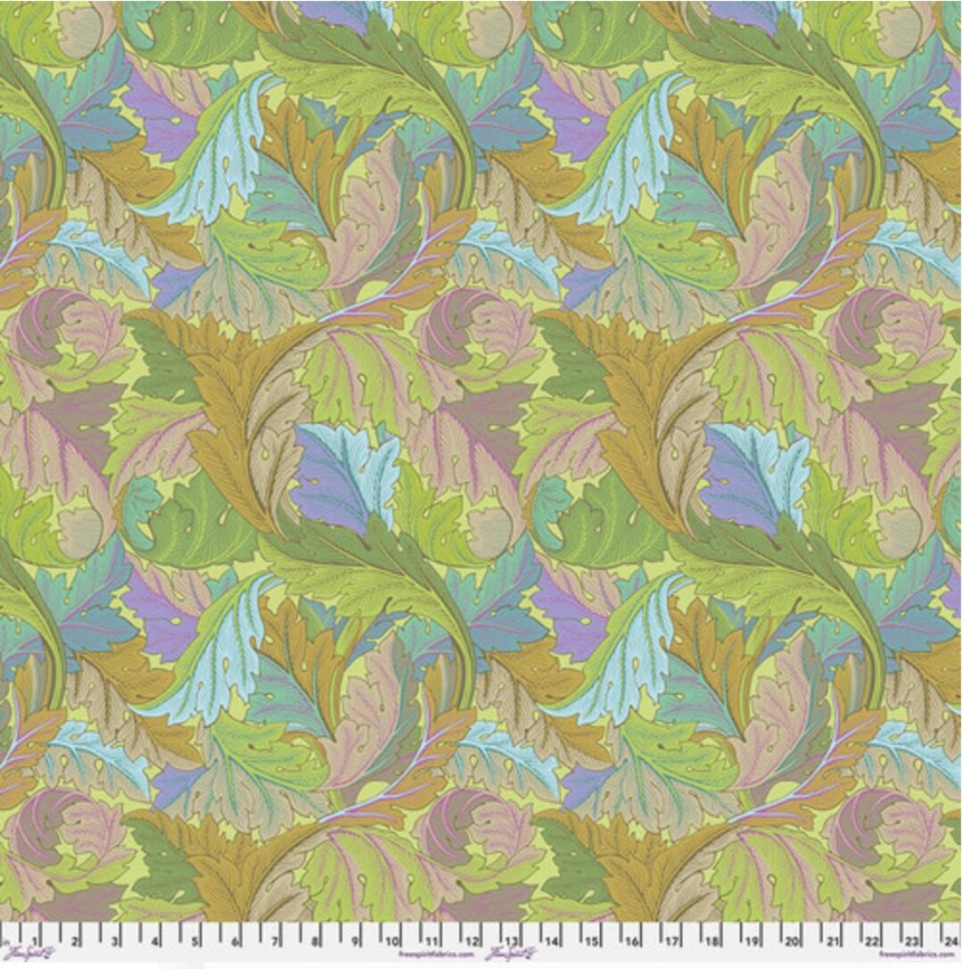Kaffe and Morris & Co - Acanthus Jade Fabric - Cotton Fabric - Etsy