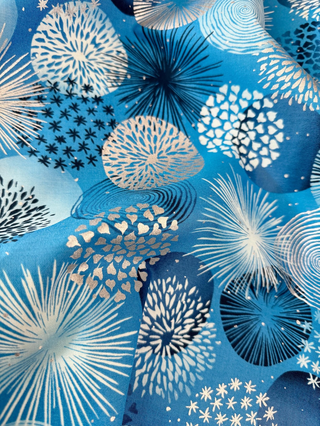 Bonbon Blueberry Metallic Cotton Fabric - Flaurie & Finch - Etsy