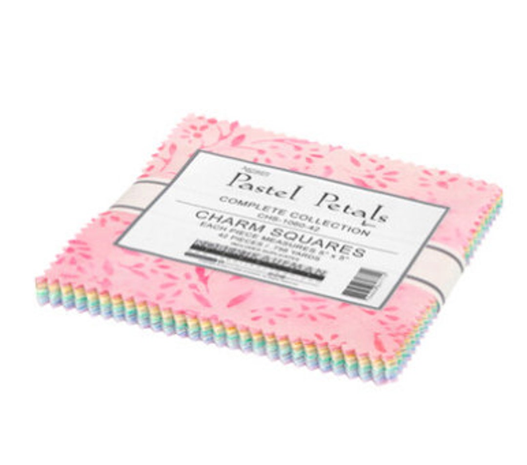 Artisan Batiks Pastel Petals Charm Pack 42, 5 X 5 Precut Fabric Squares ...